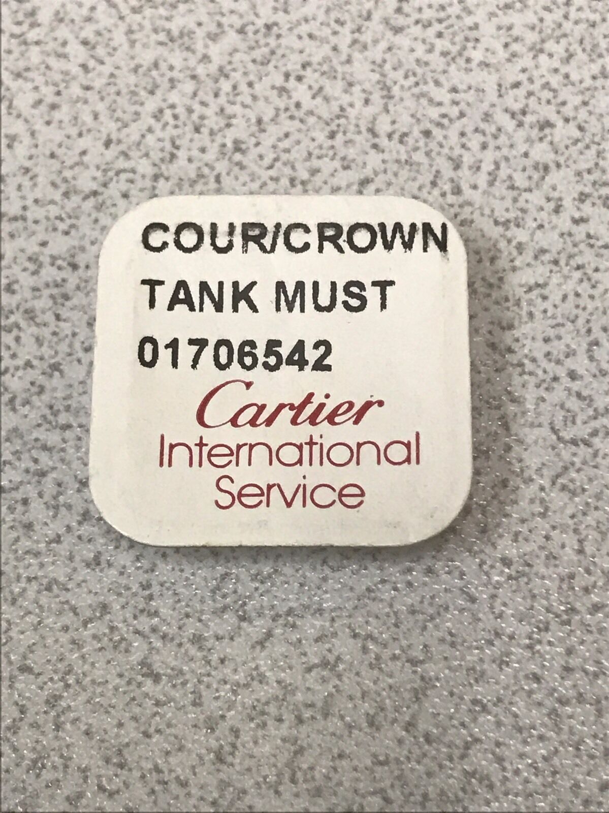 Authentic Brand New Cartier Tank Must Cour/Crown 01706542 Part